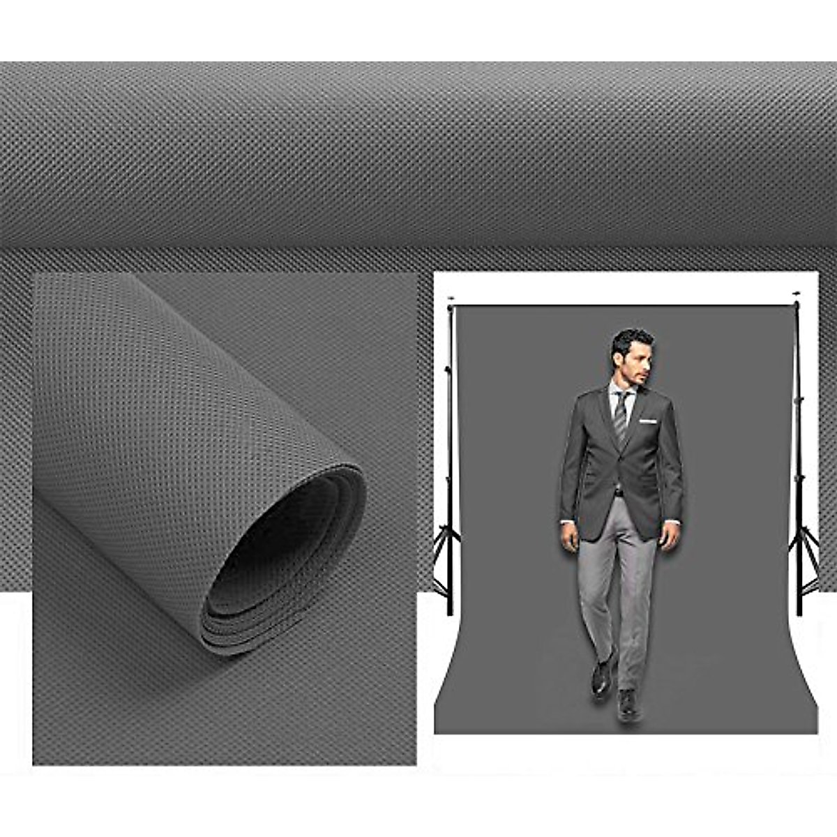 LYLYCTY 5x7ft Photography Studio Non-Woven Backdrop Gray Backdrop Solid Color Backdrop Simple Background LY076