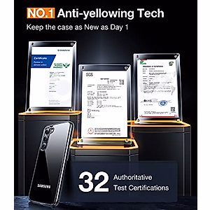 TORRAS Diamond Clear Compatible for Samsung Galaxy S23+ Plus Case 6.6 inch, Non-Yellowing, Shockproof Protective Military Grade Drop Tested, Hard Back Slim Thin Clear Case for S23 Plus 2023, Clear