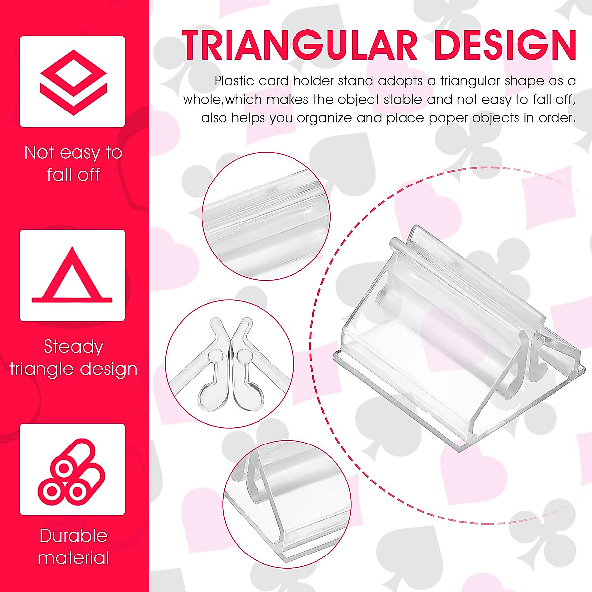 24 PCS Plastis Place Card Holders, Small Wedding Table Place Cards Holder Acrylic Table Sign Stands for Wedding Cards, Photos,Memos,Pictures Display (0.75×0.75 in)