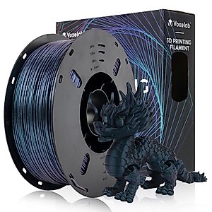 VOXELAB 3D Printer Filament, 1.75mm PETG Burnt Titanium Filament, Dimensional Accuracy +/- 0.02 mm, 3D Printing Material 1kg/ Spool, Fit Most FDM 3D Printers, Burnt Titanium