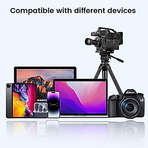 Zwide Professional Wireless Lavalier Microphone System M1 Plus(Black)+C1 (2TX+1RX+Charging Case), with 2.4GHz Real Time Monitoring, Compact Dual Transmitter & 1 Receiver with Noise Cancellation