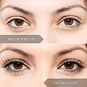 Benvo 4 Pcs 10ml Empty Mascara Tubes with Eyelash Wand Eyelash Cream Container with 4 Transfer Pipettes and 4 Funnels 4 Rubber Inserts for Castor Oil Brow Growth Serum DIY Cosmetics