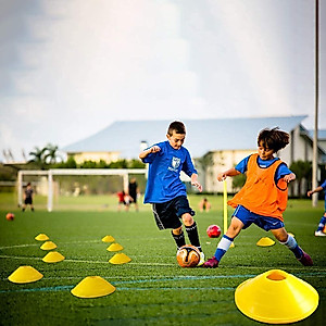 SONPAOLU Agility Ladder & Speed Cones Training Set , for Speed Agility Training & Quick Footwork Exercise -Includes Agility Ladder with Carrying Bag, , 4 Pegs,Resistance Parachute & 8 Sports Cones.