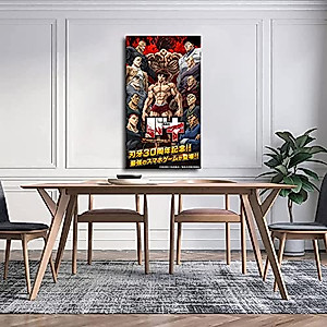 Anime Posters Baki The Grappler Canvas Painting Wall Art Poster for Bedroom Living Room Decor (unframed,08x12 inch)