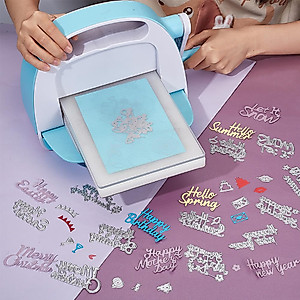 INFUNLY Word Die Cuts for Card Making St. Patricks Day Metal Cutting Dies Happy Easter Word Cut Die Holiday English Words Die Cuts for DIY Scrapbooking Photo Album Paper Decorative Happy Birthday