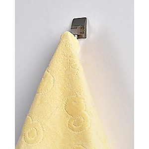 BHANMAGE Coat Towel Hook Wall Mounted Aluminum Single Robe Hanger Heavy Duty 3 Pack for Home Bathroom Kitchen Office (Nickel)