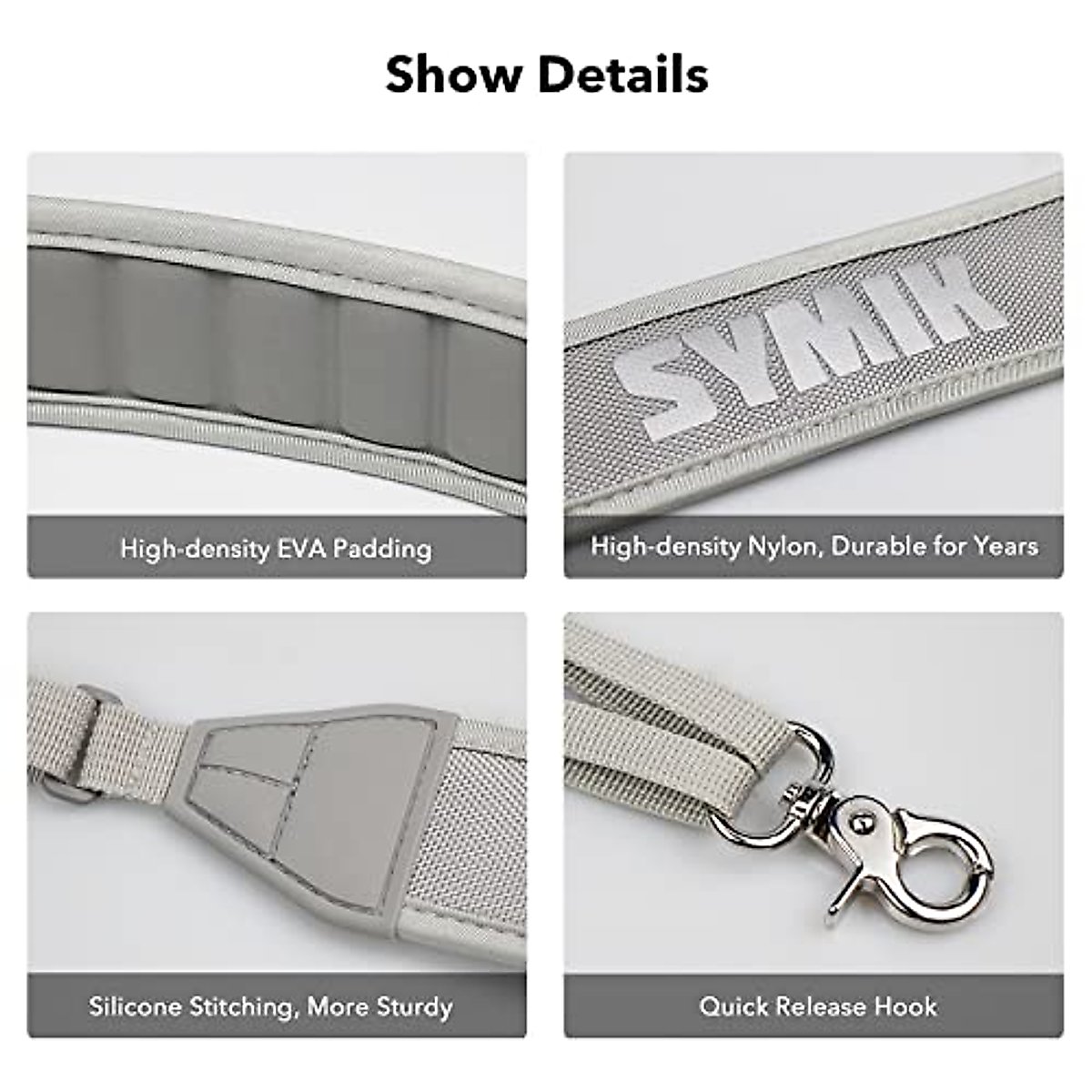 SYMIK Remote Controller Lanyard for DJI FPV/Avata, Phantom 4/3, Inspire Remote Controller 2, SYMIK Bracket, Adjustable Neck Strap/Shoulder Strap with Comfortable EVA Padding; Adjusts from 21'' to 28''