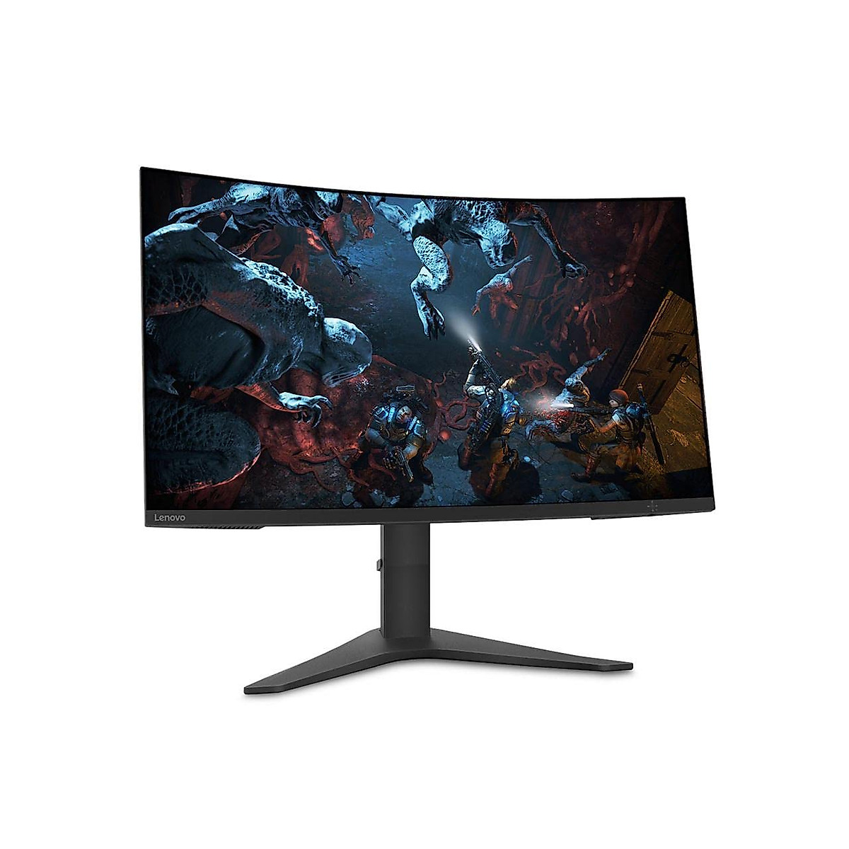 Lenovo G32qc-10 31.5-inch QHD Curved Gaming Monitor, 1440p, AMD FreeSync Premium, DisplayPort, HDMI, Narrow Bezels, Adjustable, VESA Mount, 66A2GCCBUS