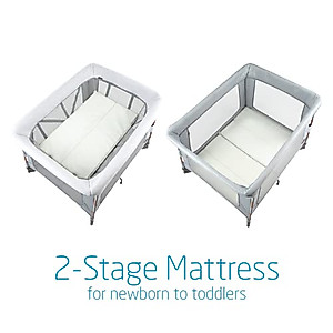 Maxi-Cosi Swift Play Yard, Extra-Comfy, Thick Mattress, Essential Grey