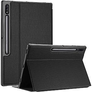 ProCase Galaxy Tab S8 Ultra Case 14.6 Inch 2022 with S Pen Holder Model X900 X906, Slim Stand Protective Cases Smart Folio Cover for 14.6 in Galaxy Tab S8 Ultra Tablet 2022 SM-X900 SM-X906 –Black