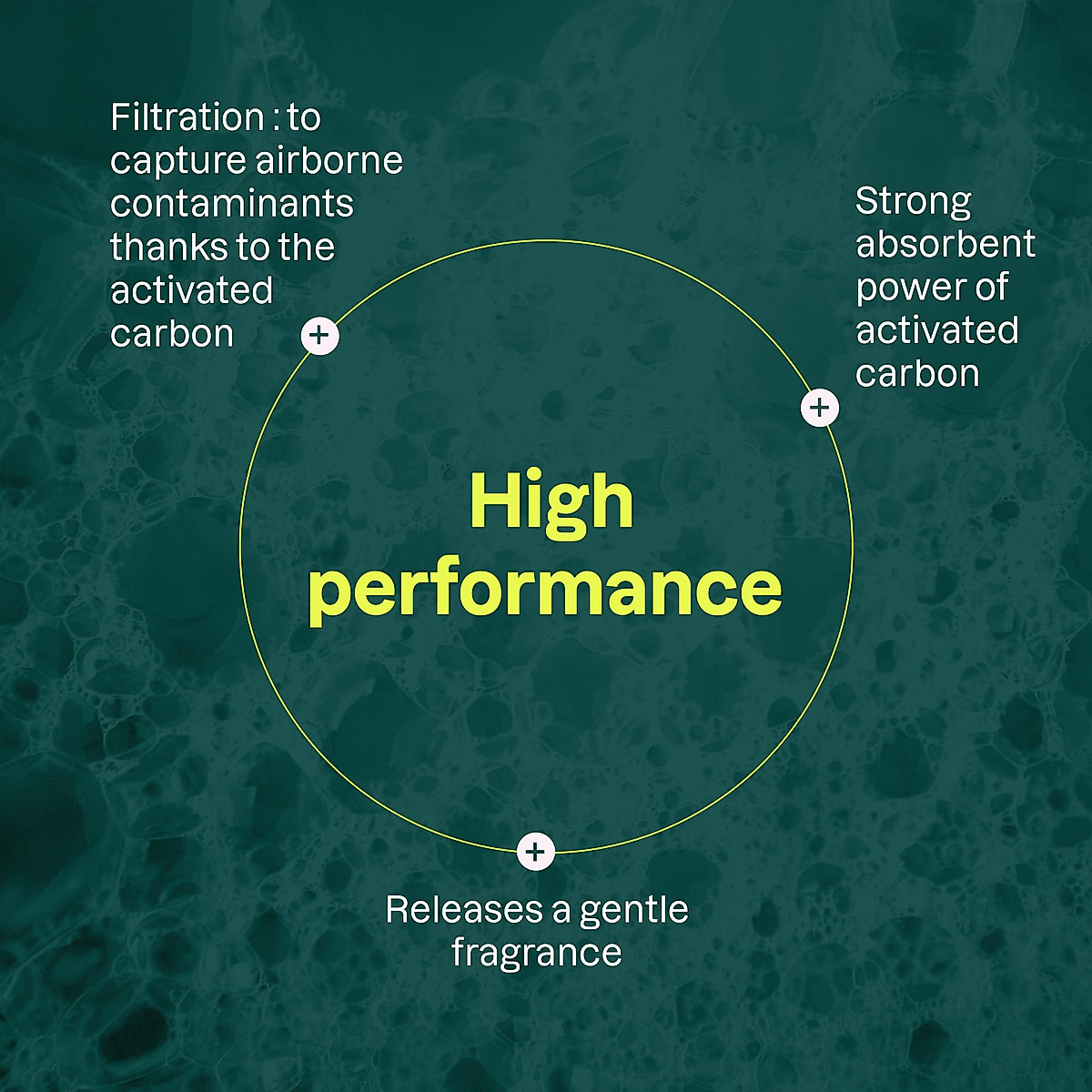 ATTITUDE Air Purifier, Activated Carbon Freshener, Odor Remover, Plant and Mineral-Based, Vegan, Green Apple and Basil, 8 Ounces