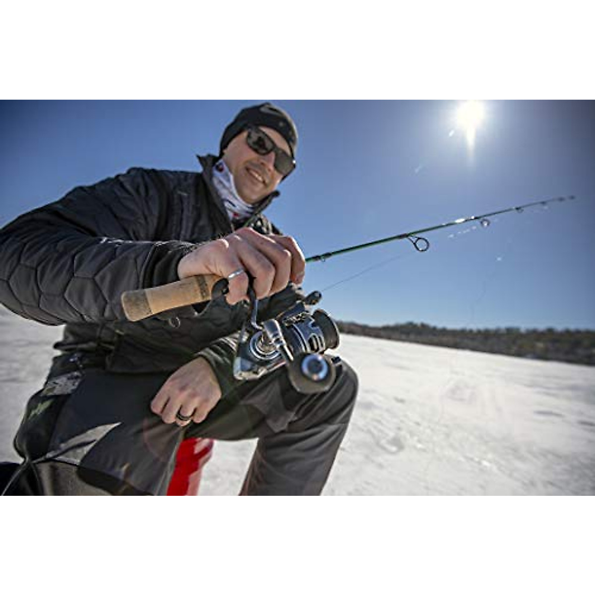 Fenwick Elite Tech Ice Fishing Spinning Rod, Blue, Cork, 36" - Medium Heavy - 1pc