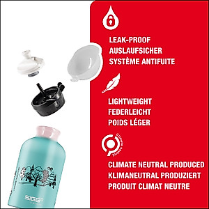 SIGG X Moomin Picnic Kids Drinking Bottle (0.3 L), Non-Toxic Children's Water Bottle with Leak-Proof Lid, Made in Switzerland Aluminium Flask for Water