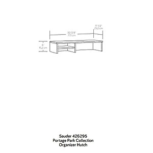 Sauder Portage Park Engineered Wood Storage Drawer in Kiln Acacia Brown