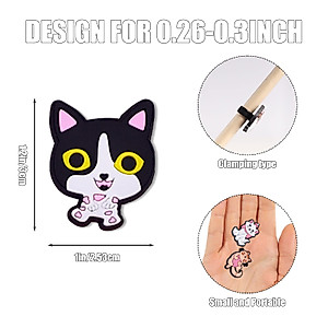 Silicone Cat Straw Cover - 10 Pack Adjustable Cute Reusable Kitten Drinking Straw Caps Charms Pen Accessories for Pencil Straw Home Kitchen Accessories(Cat)