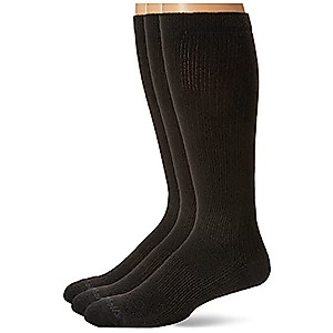 Dr. Scholl's Men's Work Compression Over the Calf Sock, Black, 6.5-12 US