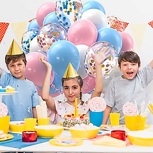 60PCS White Pink and Blue Balloons,Gender Reveal Balloon Pink and Blue Balloon Arch Kit,Suitable for Boy or Girl Gender Reveal Party Birthday Baby Bridal Shower Party Decorations