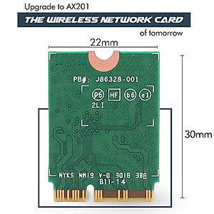 HighZer0 Electronics AX201 WiFi 6 Card | Dual Band Wi-Fi | 2.4 Gbps | CNVio2 M.2 WiFi Card for PC | Supports Bluetooth 5.2 | Requires Intel 10th+ Gen CPU with Windows 10+ or Linux | AX201NGW (AX201)