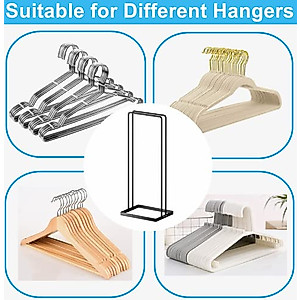 Hanger Stacker 2 Pack, Clothes Hanger Holder Organizer for Closet Laundry Room,Coat Hanger Organizer Stacker for Wire Hangers,Hanger Rack Stand Hanger Caddy for Adult Kids Velvet Pants Hangers Storage
