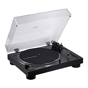 Audio Technica AT-LP120XBT-USB Bluetooth Wireless Direct-Drive USB Turntable Bundle with Bluetooth Monitor Speakers, and Turntable Stylus Scale (3 Items)