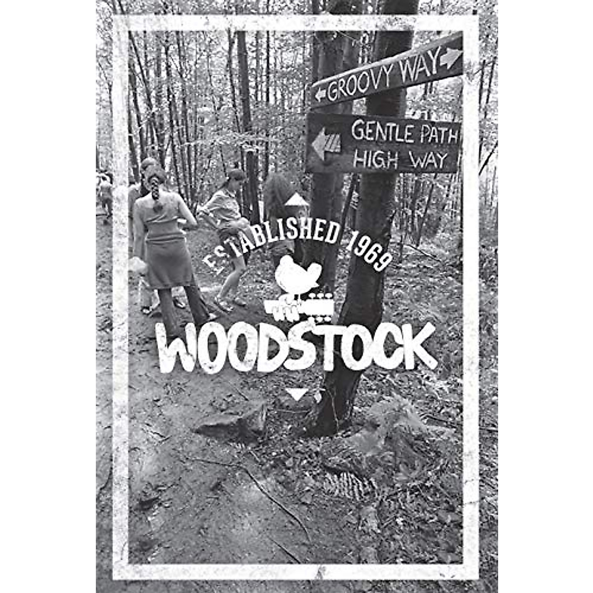 Woodstock Lined Journal Groovy Way (Quiet Fox Designs) Lined Journaling Pages with Inspiring Quotations, Memorable Photographs, and Iconic Illustrations; Celebrate Woodstock's 50th Anniversary
