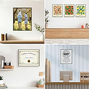 MANTELLO ESSENTIALS 8x10 Picture Frame, 8x10 Frame - Set of 6 - Black Frames 8x10, Picture Frames for Wall and Tabletop