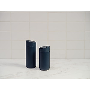 Fellow 16 oz Carter Slide Travel Coffee Mug with Slide-Lock lid - Leak Proof To-Go Coffee Tumbler with Ceramic Interior and Vacuum-Insulated Stainless Steel - Coffee Cups - Stone Blue