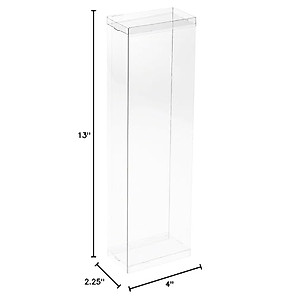 DollSafe Clear Folding Display Box for 11-12.5 inch Dolls and Action Figures, 4" W x 2.25" D x 13" H