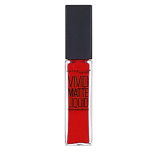 Maybelline New York Color Sensational Vivid Matte Liquid Lipstick, Rebel Red, 0.26 fl. oz.