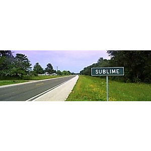 Road passing through a field Sublime Lavaca County Texas USA Poster Print (36 x 12)