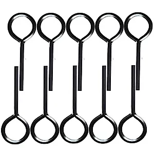 QOFOWIN 1/8” Standard Hex Dogging Key with Full Loop, Allen Wrench Door Key for Push Bar Panic Exit Devices, Solid Metal - 10 Packs(1/8, black)