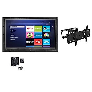 The TV Shield 52-55" Anti-Glare Outdoor TV Enclosure, Combo Pack (Full Motion Mount, and Fan), (2nd Generation), Fits 52-55" Television
