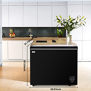 Deep Freezer 7.0 Cu Ft Chest Freezer With Adjustable Thermostat And Removable Storage Basket Small Freezer For Home Kitchen Office Bar WANAI