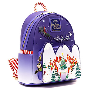 Loungefly Nightmare Before Christmas, Christmas Town Mini Backpack, Jack Skellington Zero Scary Teddy, Disney