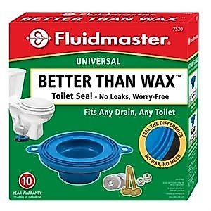 Fluidmaster 7530P8 Universal Better Than Wax Toilet Seal, Wax-Free Toilet Bowl Gasket Fits Any Drain