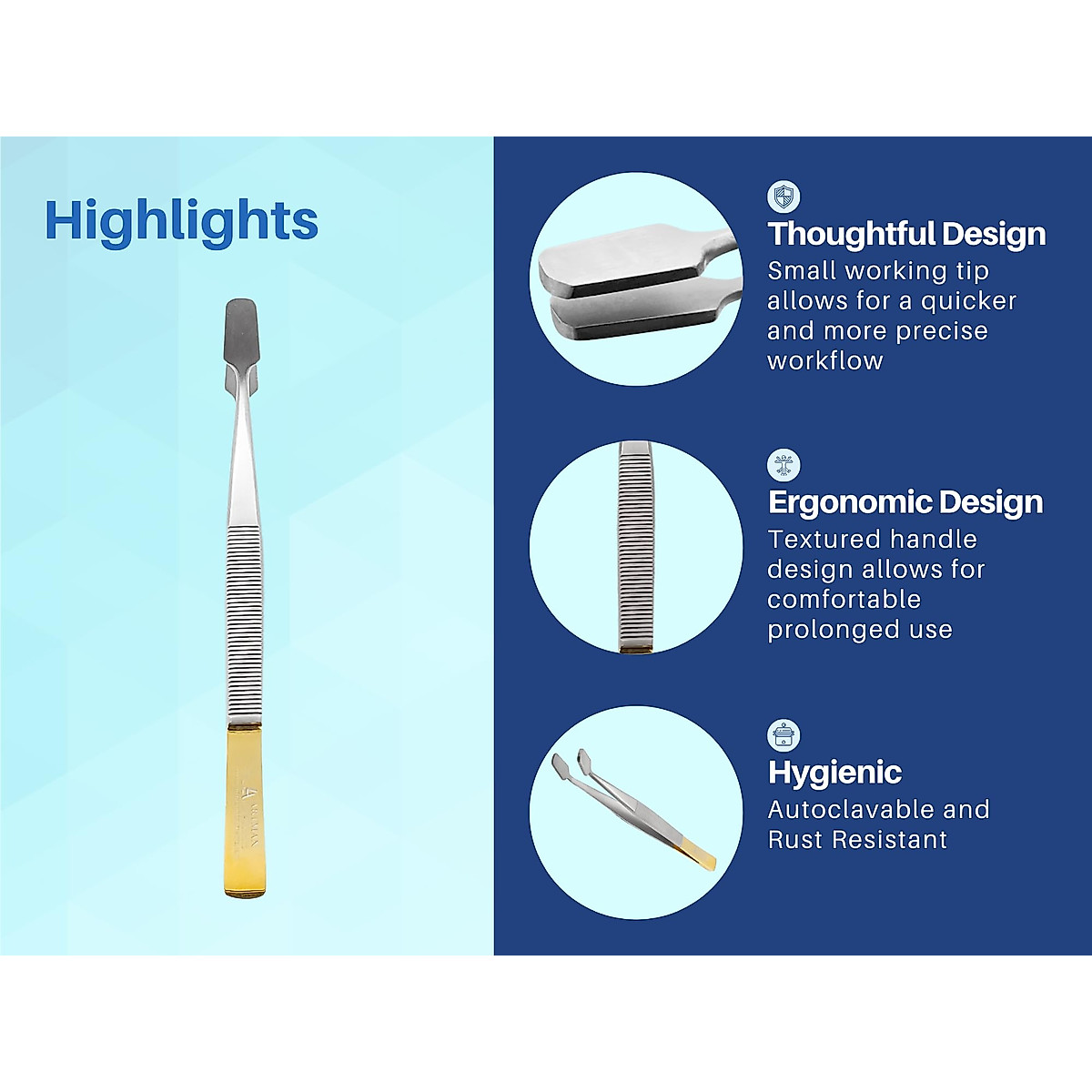 Tissue Membrane Holding Tweezer Flat Tips Stainless Steel Forceps with Offset Filter Forceps by Artman Instruments