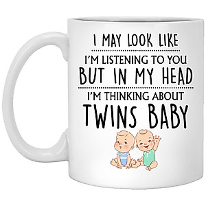 Twins Baby Gift, Twins Baby Mug, Twins Birth Gifts, Pregnancy Gift, Pregnant Mug, Mother To Be, Expecting Baby, Expectant Mum, Preggers 11oz