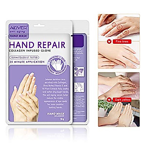 5 Pairs Hands Moisturizing Gloves - Hand Peel Mask Exfoliating Gloves, Hand Repair Glove for Dry Hands Treatment, Remove Dead Skin, Cracked Hands for Women or Men (Lavender Hand Mask)