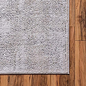 Rugs.com Oregon Collection Rug – 6' x 9' Ivory Low-Pile Rug Perfect for Living Rooms, Large Dining Rooms, Open Floorplans