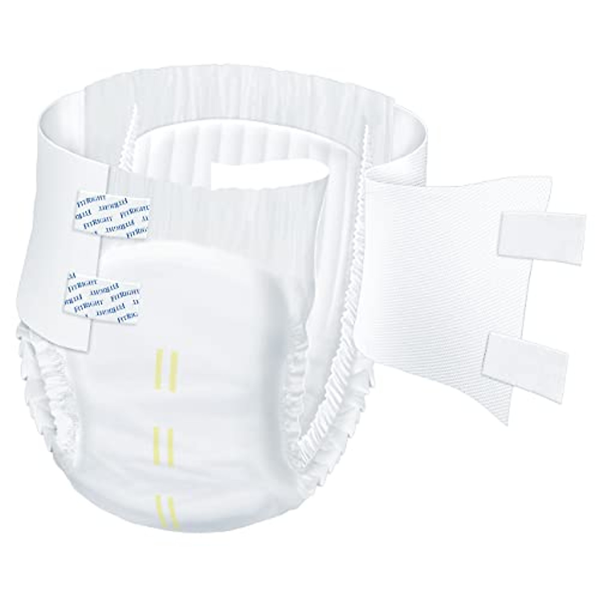 Medline FitRight Ultra Adult Diapers, Disposable Incontinence Briefs with Tabs, Heavy Absorbency, Medium, 32''-42'', 20 Count (Pack of 4)