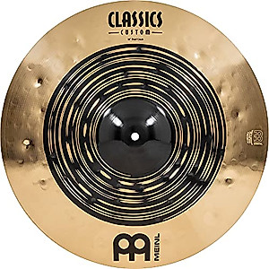 Meinl Cymbals Classics Custom Dual 18" Crash Cymbal for Drum Set, Dark/Brilliant — Made in Germany — B12 Bronze, 2-Year Warranty, (CC18DUC)