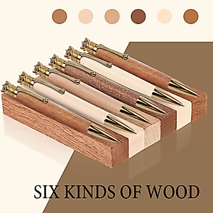 30 Pieces Exotic Wood Pen Blanks Pen Turning Supplies, Black Walnut, Hard Maple, Beech, Sapele, Cherry, and Merbau DIY Crafts Pen Turning Kit for DIY Crafts,5 x 3/4 x 3/4 Inches