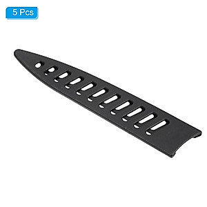 PATIKIL PP Safety Knife Cover Sleeves for 5" Utility Knife, 5 Pack Knives Edge Guard Blade Protector Universal Knife Sheath Portable for Kitchen, Black