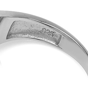 Silvershake 3 Stone Abalone Paua Shell Inlay White Gold Plated 925 Sterling Silver Ring Size 7