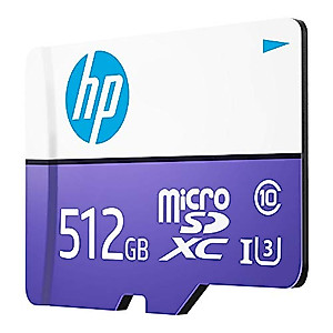 HP 512GB mx330 Class 10 U3 microSDXC Flash Memory Card - 100MB/s, Class 10, U3, 4K UHD, Full HD, UHS-I, Micro SD