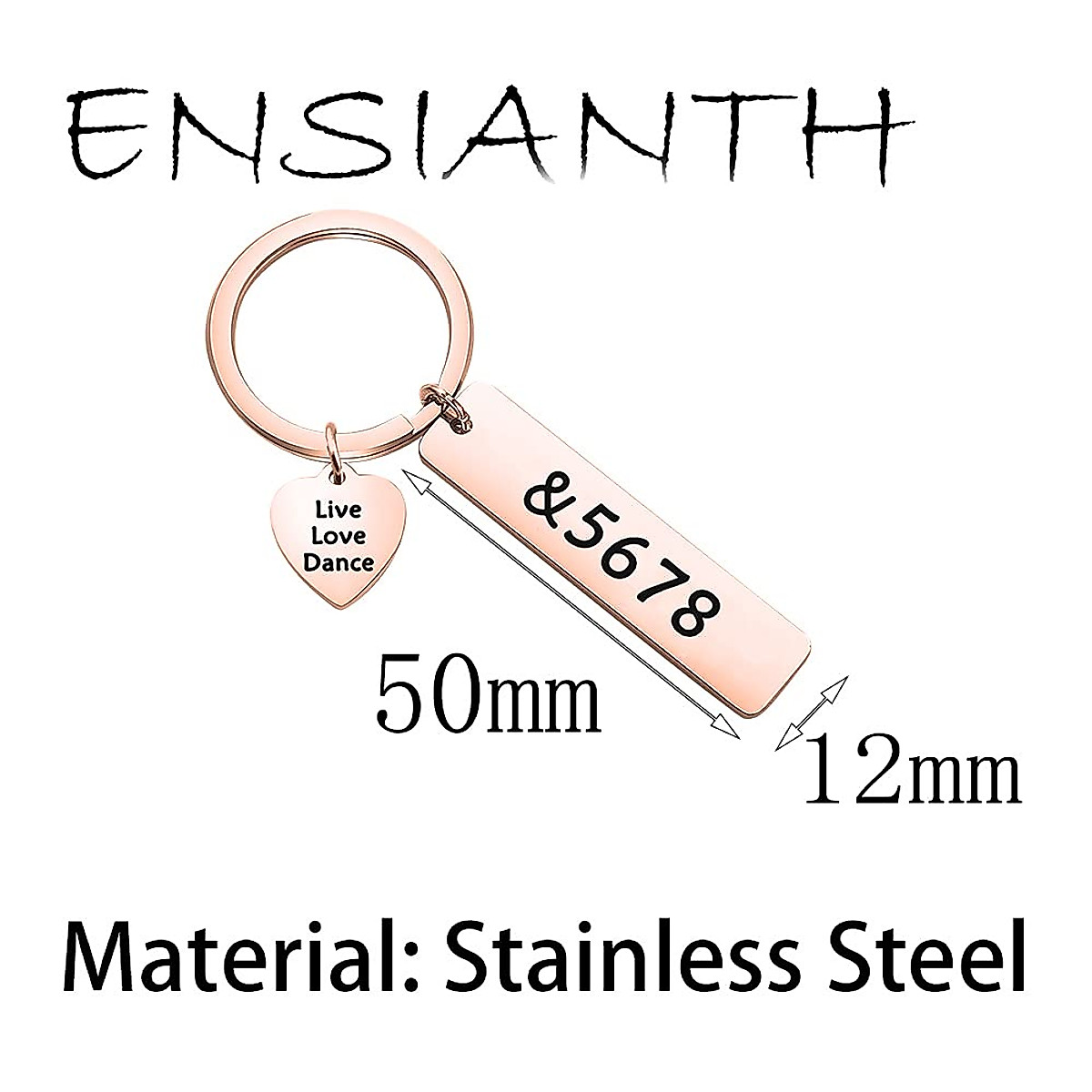 ENSIANTH Dance Teacher Gift Live Love Dance Keychain &5678 Jewelry Gift for Dance (&5678 Keychain rg)