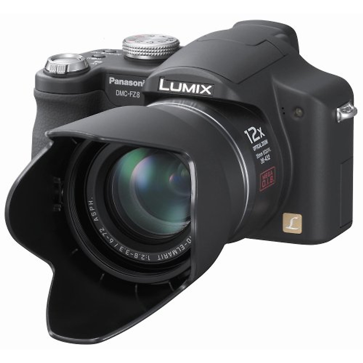 Panasonic Lumix DMC-FZ8K 7.2MP Digital Camera with 12x Optical Image Stabilized Zoom (Black)