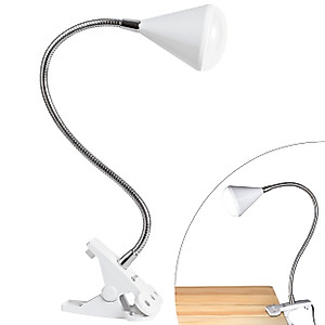OttLite LED Cone Clip Lamp | Task Lamp, Desk Lamp | Sturdy Clip, Flexible Neck | Great for Home, Office, Work Space, Dorm