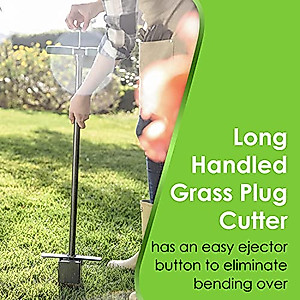 Yard Butler Sod Plugger turf cutter and grass plug tool for zoysia, St. Augustine, fescue, or centipede grass transplanting & repair - ISP-33