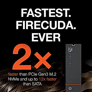 Seagate FireCuda 530 4TB M.2 PCIe Gen4 NVMe SSD - 7300MB/s, 5100 TBW, Heatsink, Rescue Services